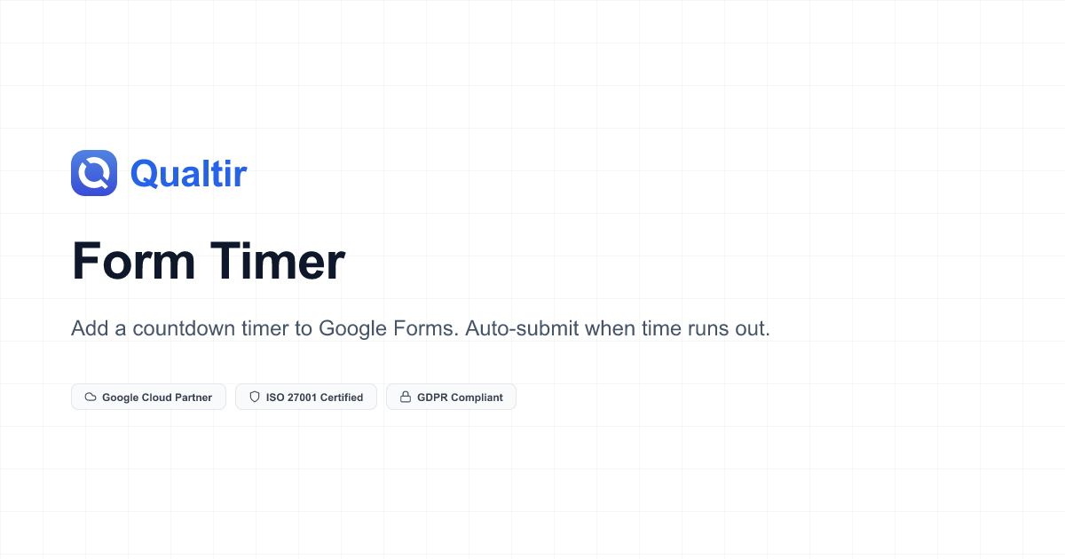 Form Timer — Countdown Timer for Google Forms