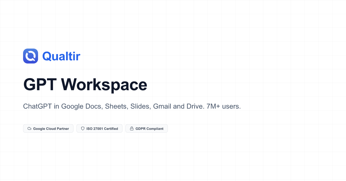 GPT Workspace — Google Workspace内的ChatGPT